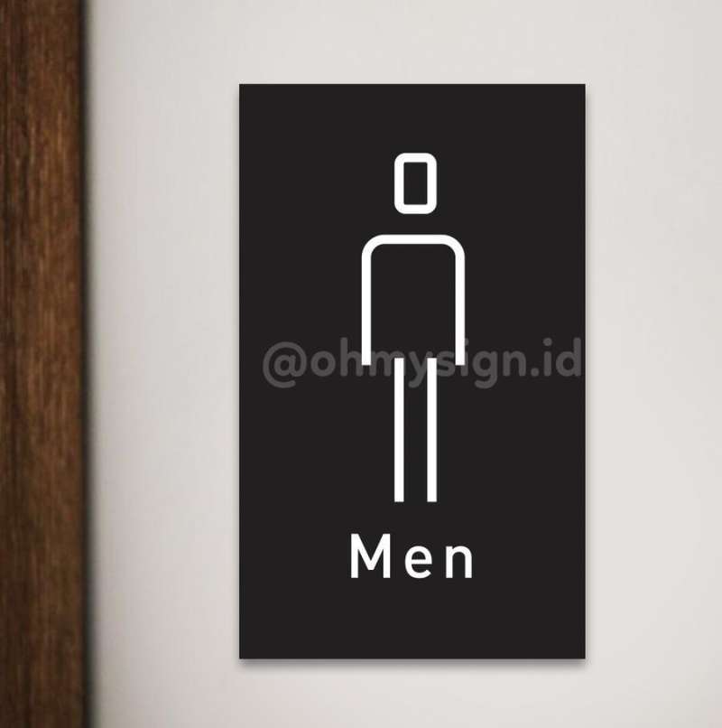 Jual TOILET SIGN ACRYLIC PRIA MEN RESTROOM | SIGN TOILET PRINTED di ...