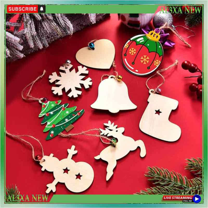 Promo Kepingan Kayu Kosong Belum Selesai Lukisan Pohon Natal Diskon 16% ...