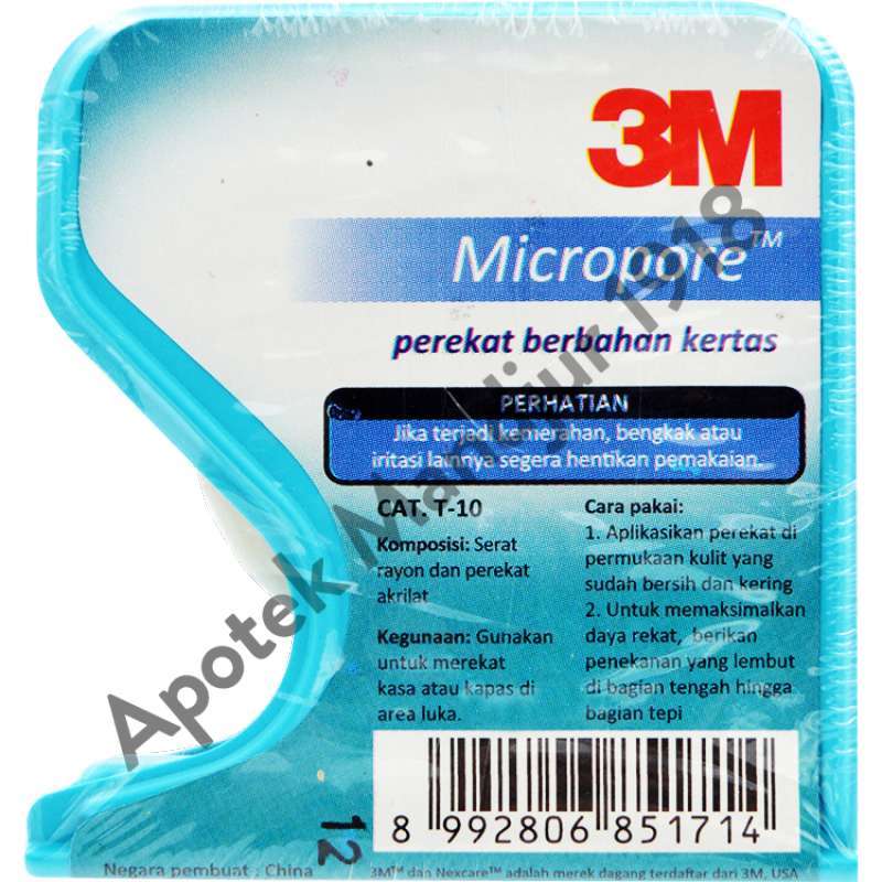 Jual Plaster Roll 3m Nexcare Micropore 1/2 In X 5 M - Plaster Perban ...