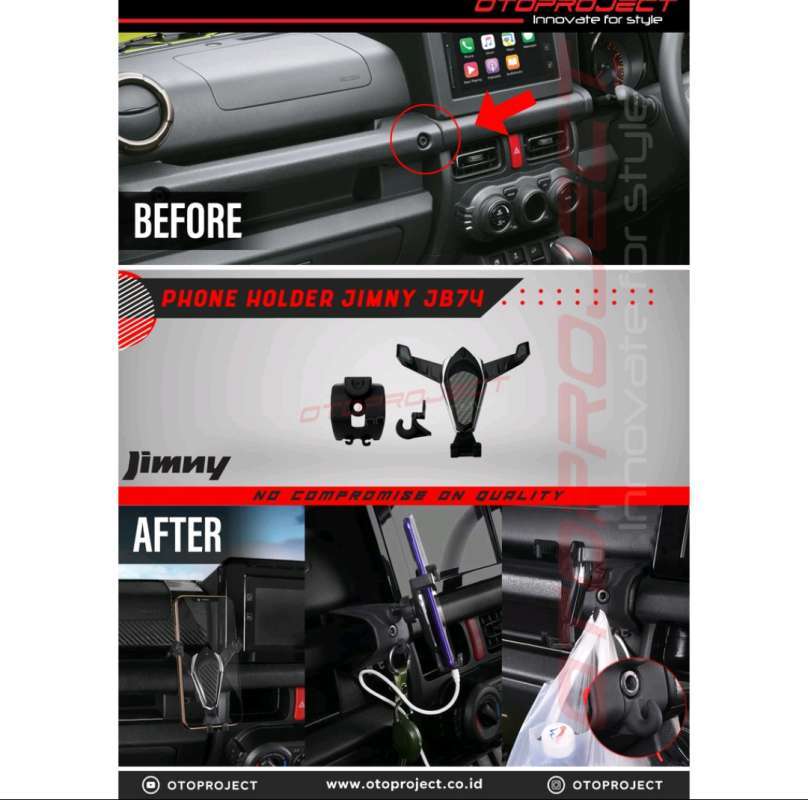Jual Otoproject Car Phone Holder Jimny Jb74/phone Holder Jimny Jb74 Di ...