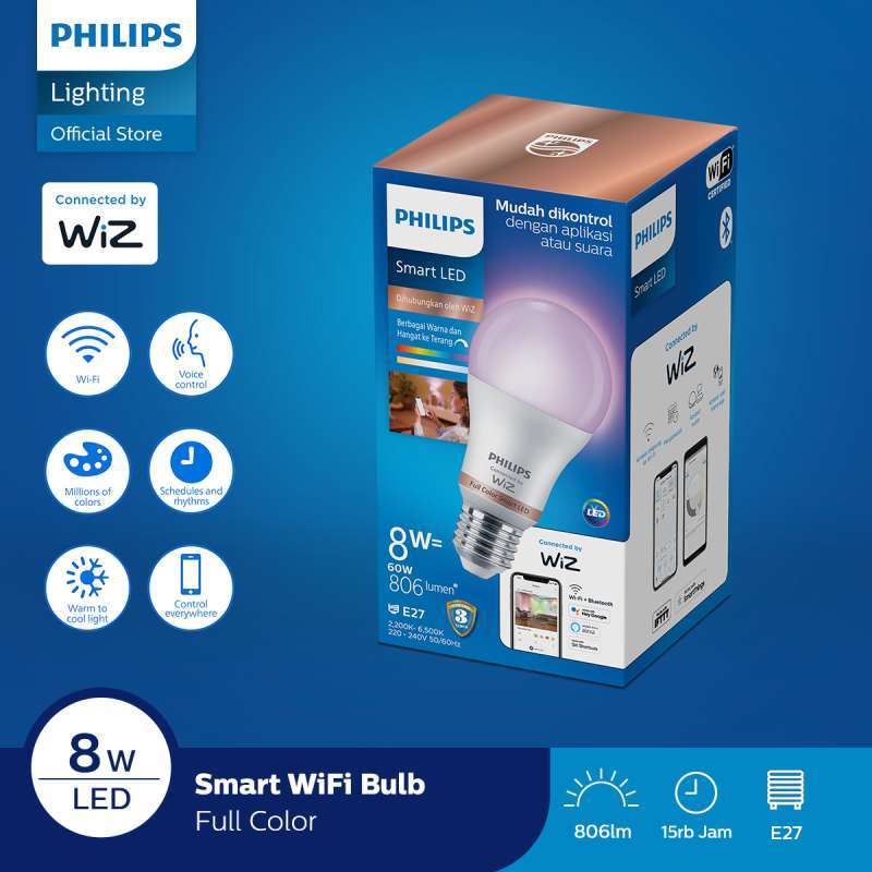 Promo Philips Lampu Smart WiFi LED 8W With Bluetooth - Color and TW ...