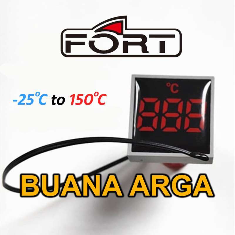 Jual Pilot Lamp Thermometer Indicator Sensor Suhu 22mm LED AC 220V di ...