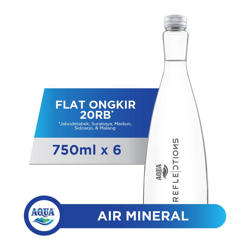 Promo AQUA Reflections Still 750ml x 6 (1 box) Diskon 30% di Seller ...
