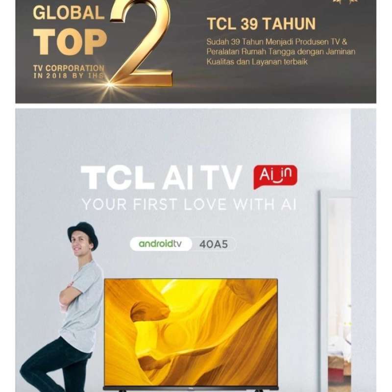 Jual Tcl 40 Inch Android Smart Tv Led - Android 9.0 Frameless Full Hd ...