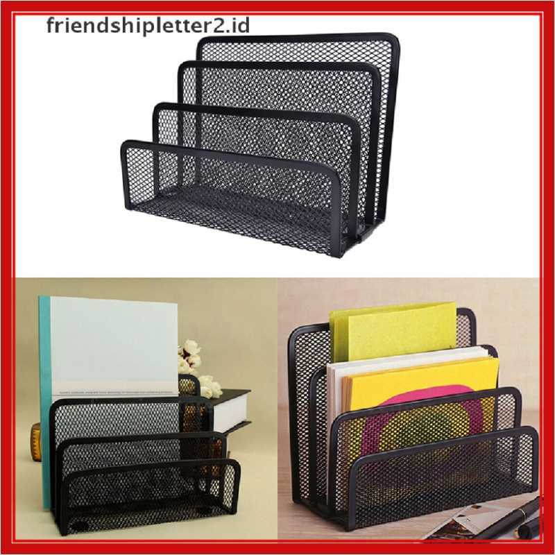 Promo Rak Organizer Mesh Hitam Holder Kertas File Surat Meja Kantor ...