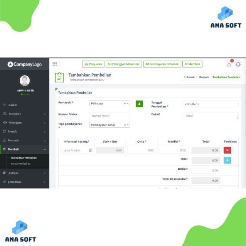 Promo Erp Sales Software Pos Web Php Code Igniter Plus Diskon 2% Di Seller Ana Soft ...