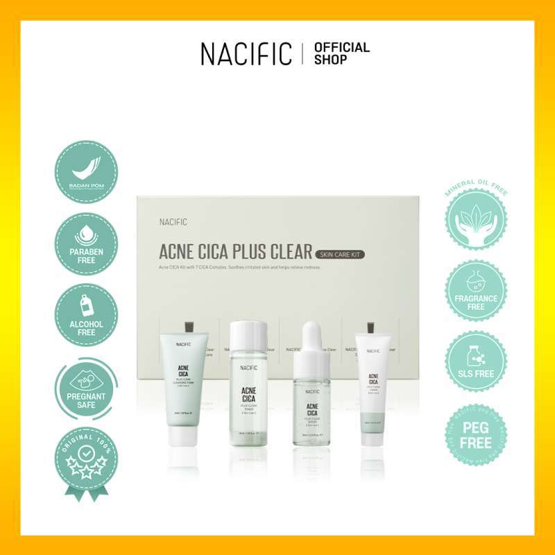 Promo Nacific Acne Cica Plus Clear KIT Skin Care RENEW Diskon 45% di ...