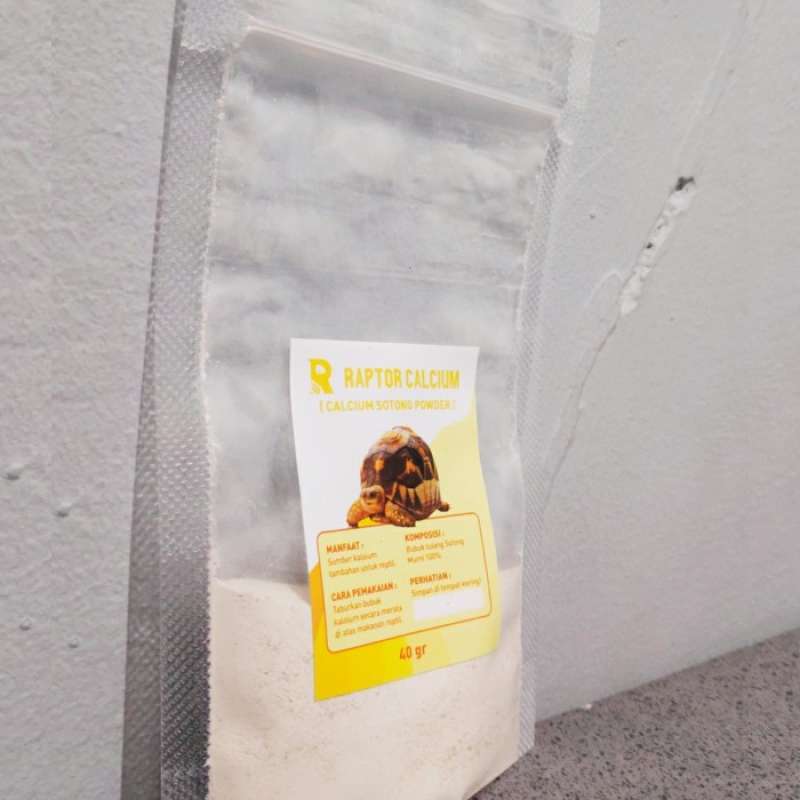 Jual Raptor Calcium Bubuk Tulang Sotong Kura Torto Sulcata Aldabra ...