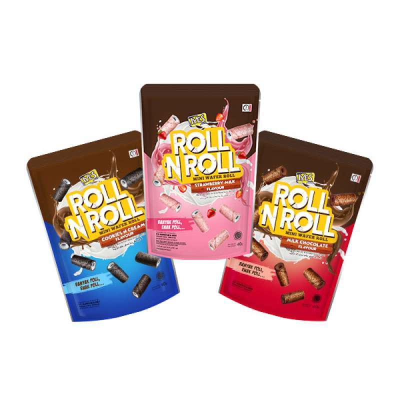Jual Iyes Roll N Roll Mini Wafer Roll 40 Gram - Strawberry Milk Di ...