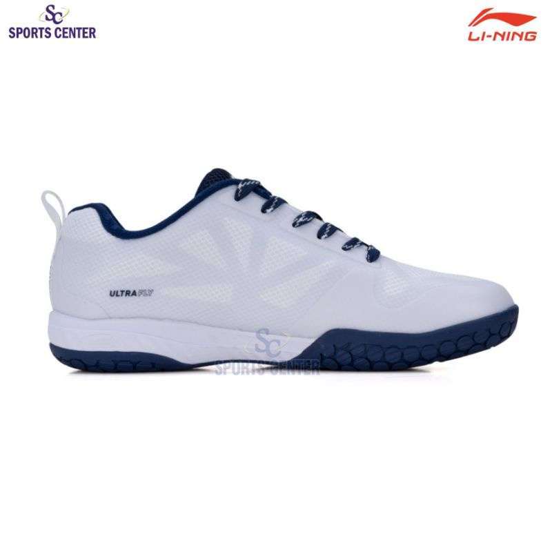 Jual Sepatu Badminton Lining Ultra Fly Aytr060 / Aytr 060 White Navy ...