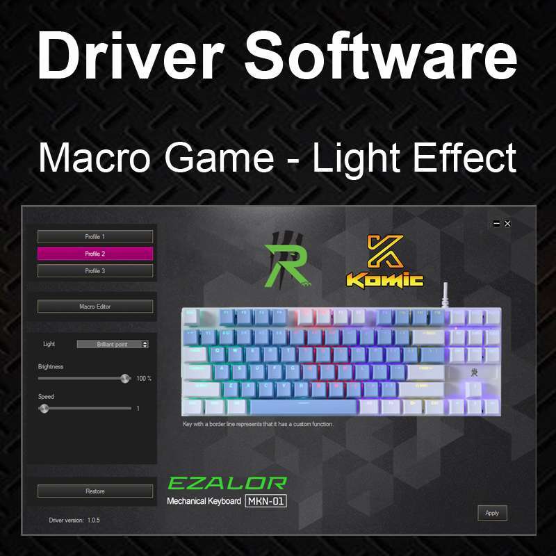 Promo Keyboard Gaming Mechanical Hotswap Komic Kg-km870 Tkl Green White ...
