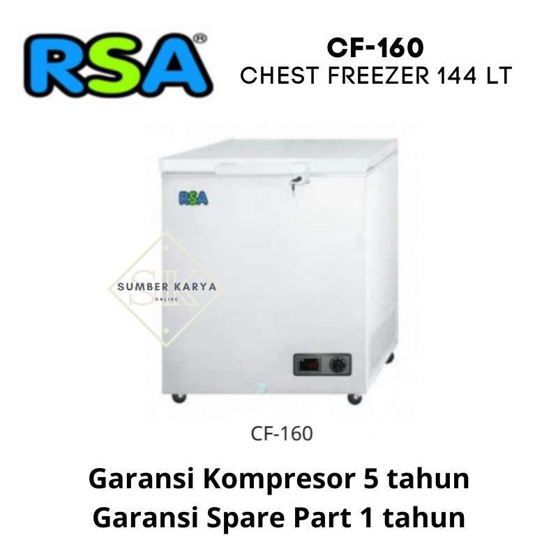 Promo RSA Chest Freezer CF-160 / RSA CF160 Box Pembeku 150 Liter ...