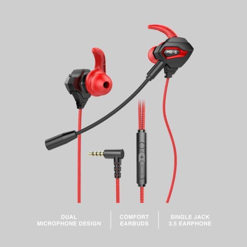 Jual Headset Gaming Rexus Vonix ME-5 Earphone Dual Microphone di Seller ...