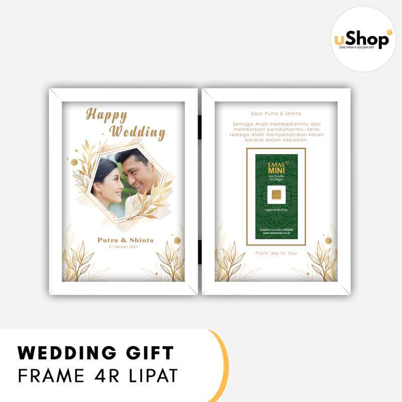 Jual Wedding Gift Kado Pernikahan Frame 4R Lipat / Kado Unik Custom ...