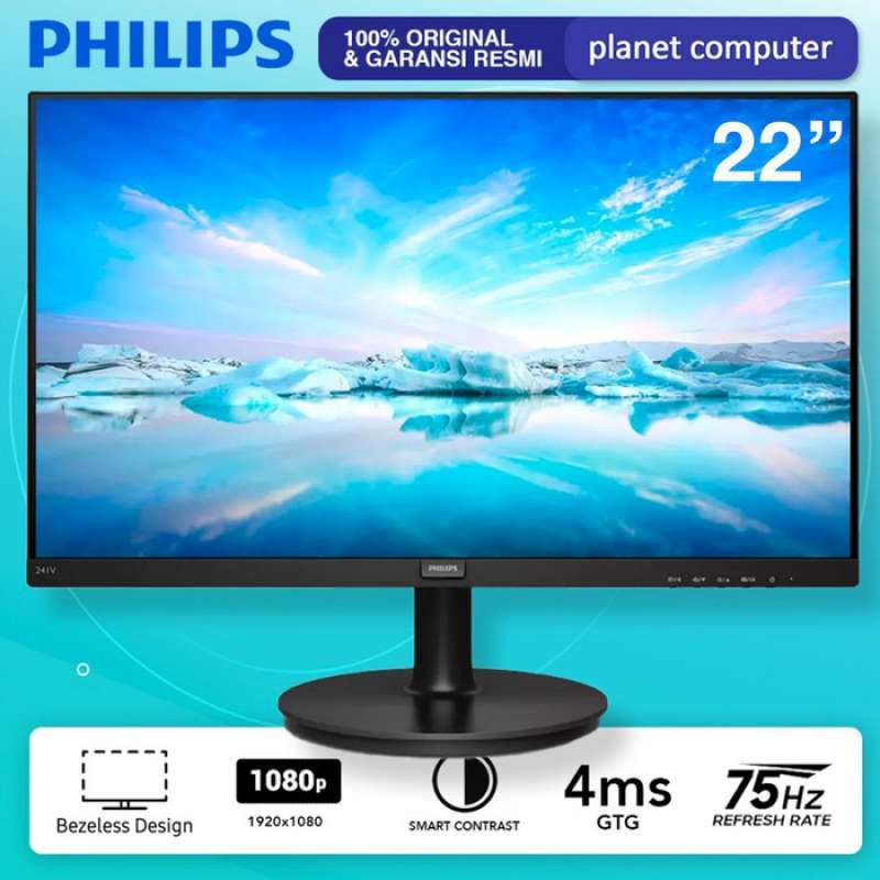 Jual Monitor LED Philips 221V8 22 VA 1080p 75Hz 4ms HDMI Vesa Mount di ...
