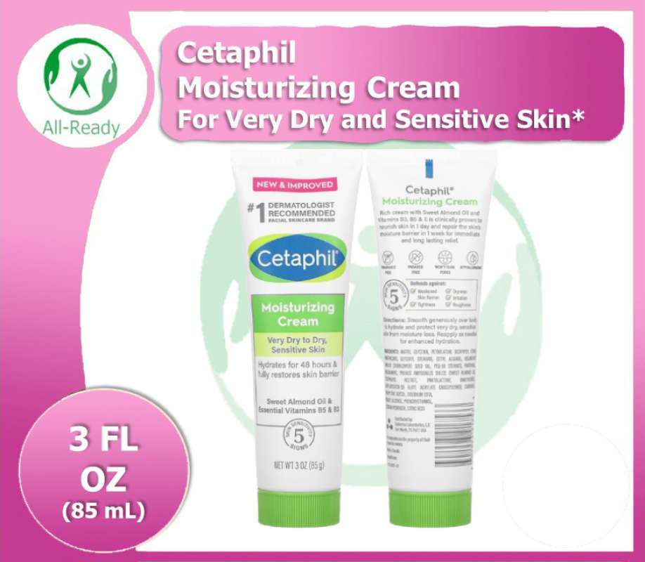Jual Cetaphil Moisturizing Cream For Very Dry And Sensitive Skin (85 Ml ...