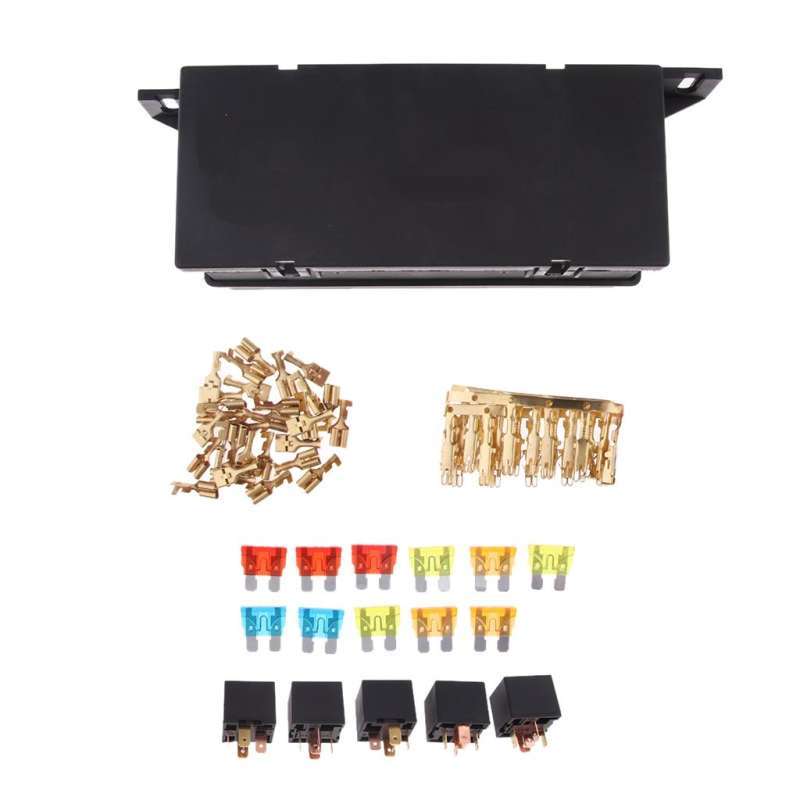 Jual 11- Ways Auto Fuse Box Assembly With Terminals and Fuse, Relays ...