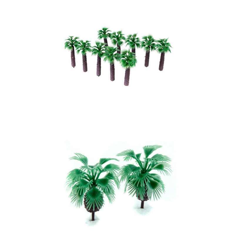 Jual 20 Model Palm Trees Sea Sand Beach Scene Layout Train Scale 1/150 ...