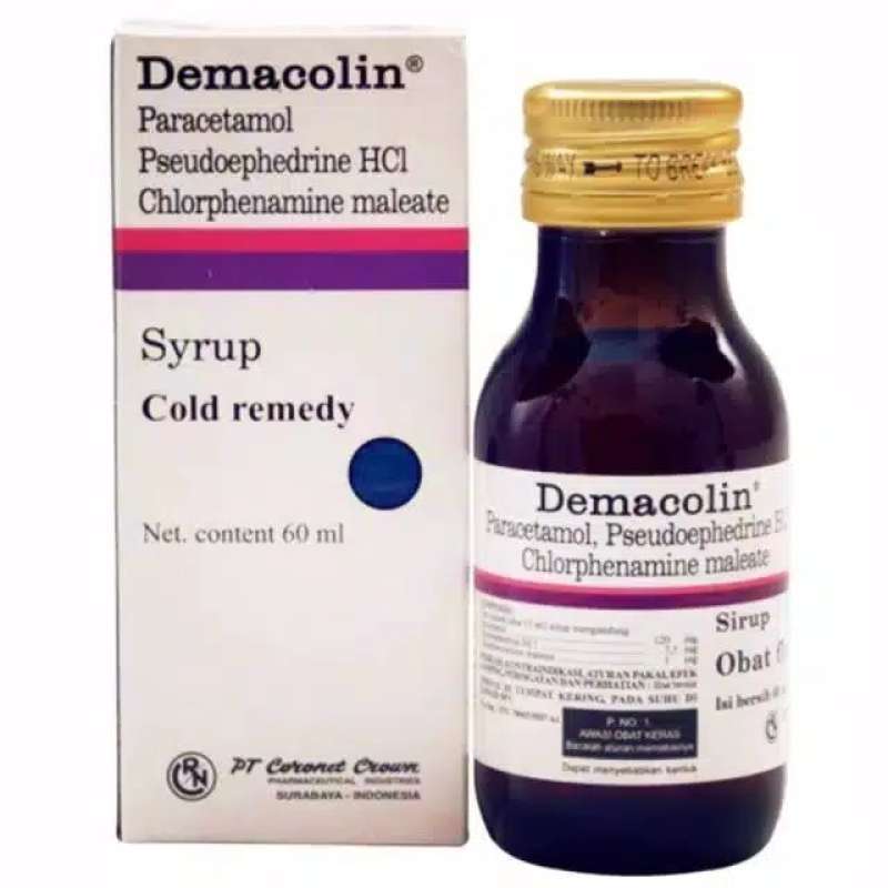 Jual Demacolin Strip @ 10 Tab & Sirup @ 60 Ml - Obat Flu - Sirup Di ...