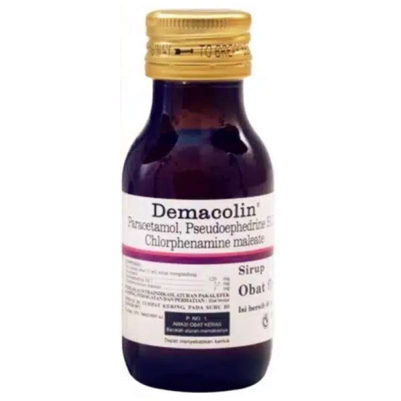 Jual Demacolin Strip @ 10 Tab & Sirup @ 60 Ml - Obat Flu - Sirup Di ...