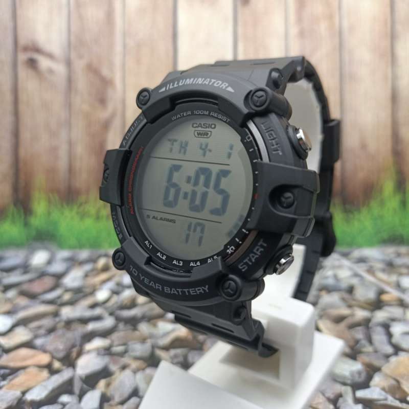 Promo Jam Tangan Pria Keren Casio Digital Karet Hitam Ae-1500wh-8b Original Diskon 41% Di Seller ...