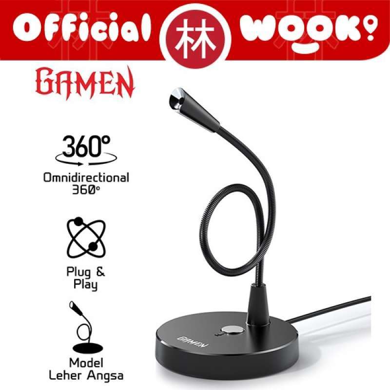 Promo GAMEN GMH100 Gaming Microphone RGB Plug and Play For Live Stream ...