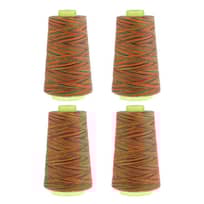 Jual 4x 40s 2 Rainbow Color Polyester Sewing Thread Cone For Hand And