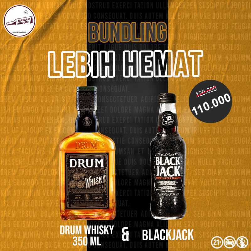 Promo Whisky Cola (DRUM Black 350mL + Black Jack) Diskon 9% di Seller ...