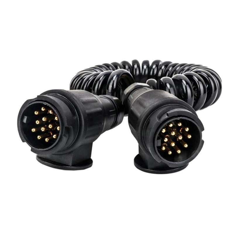 Promo 13 Pin Trailer Plug Wiring Spring Cable Connector Adapter Trailer ...