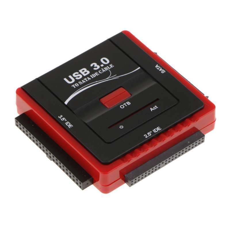 Jual USB 3.0 to 2.5 Inch 3.5 Inch SATA IDE Adapter with External AC ...