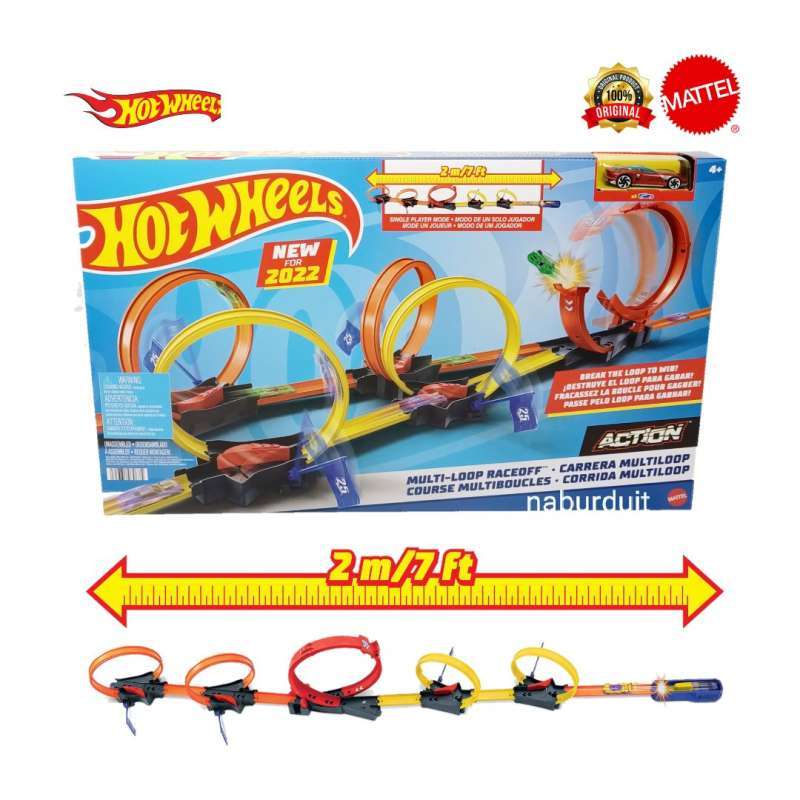 Jual Hot Wheels Track Multi Loop Raceoff Ori Mattel Track Builder ...