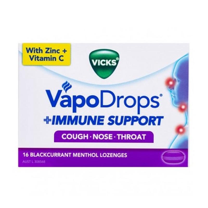Jual Vicks Vapodrops Immune Support Cough Nose Throat Obat Batuk ...