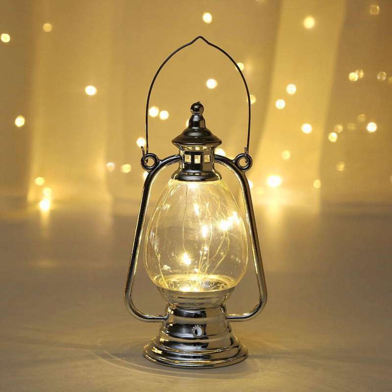 Promo Traditional LED Oil Lantern Battery Operated Hanging NightStand ...