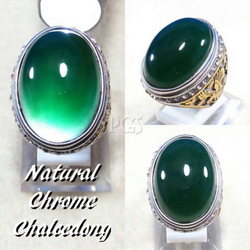Jual Chrome Chalcedony Natural Ijo Botol Hq Di Seller Poetra Gems Stone ...