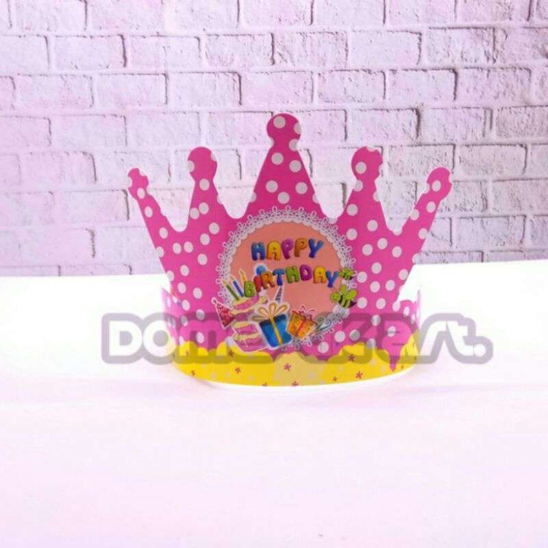 Jual Topi Bulat Mahkota Ulang Tahun Animal / Topi Happy Birthday Bentuk ...