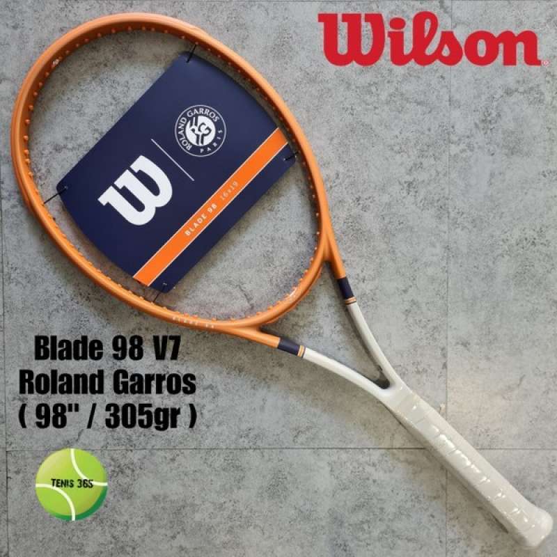 Jual Raket Tenis Wilson Blade 98 V7 Roland Garros ( 305Gr / 98 ) Promo ...