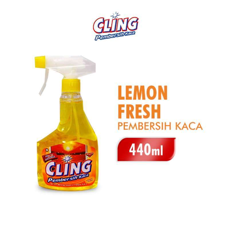 Promo Cling Glass Cleaner Lemon Botol [440 mL / 2 pcs] Diskon 36% di ...