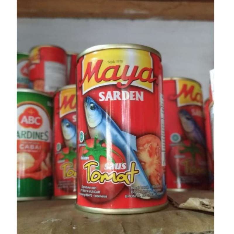 Jual MAYA SARDEN IKAN SARDINES SAUS TOMAT TOMATO - MAKANAN KALENG di ...