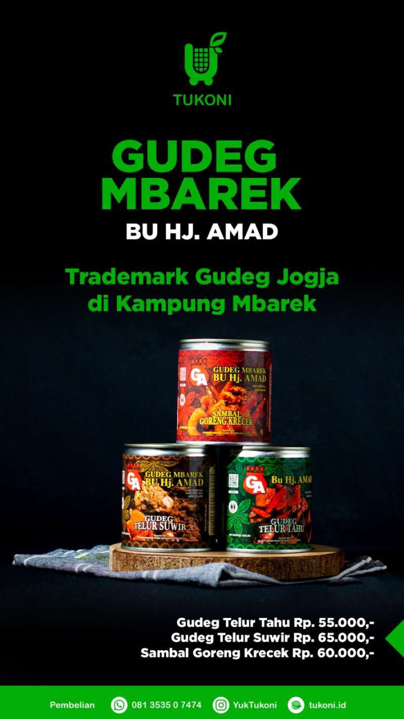 Jual Gudeg Mbarek Bu Hj Amad Kaleng, Gudeg Krecek Telur Tahu dan Ayam ...