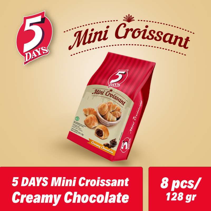 Jual WHS - 5 Days Mini Croissant Creamy Chocolate [128 gr] di Seller ...