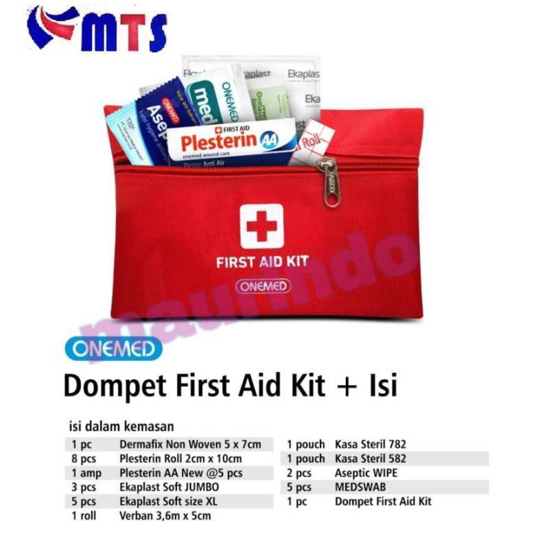 Promo Onemed P3k Warna Merah Model Pouch Dompet Kotak Outdoor First Aid ...