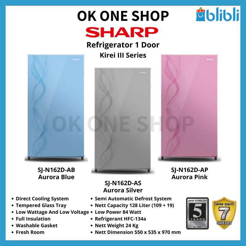 Jual Sharp Kulkas 1Pintu SJ-N162D Kirei III Series | Refrigerator 1 ...