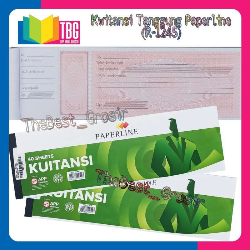 Jual 1PCS (40 LEMBAR) KWITANSI TANGGUNG PAPERLINE/ KUITANSI/ KUITANSI ...