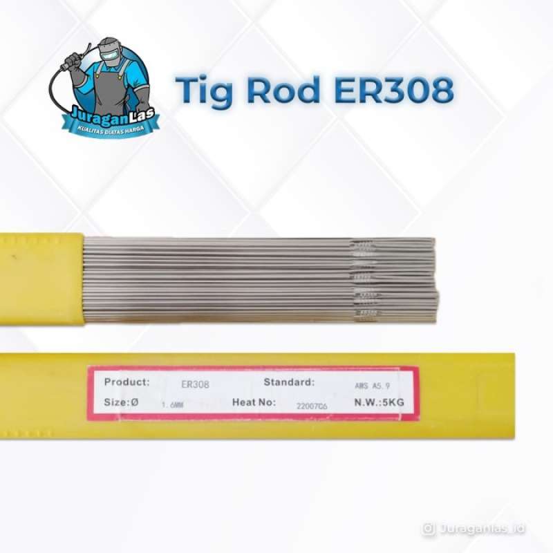 Jual Kawat Las Argon/Tig Rod/ Filler Stainless ER308 diameter 1.6mm ...