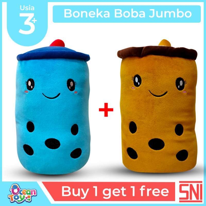 Jual Beli 1 Gratis 1 Boneka Boba Bubble Milk Tea Ukuran JUMBO Halus ...