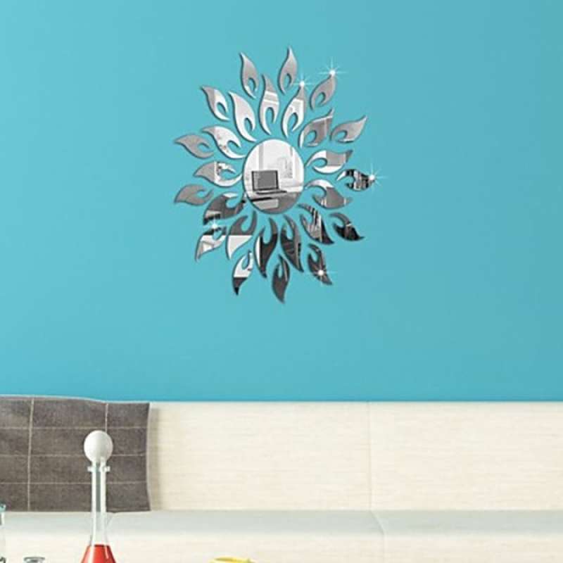 Jual STICKER DINDING MIRROR ACRYLIC CERMIN TEMPELAN RUMAH KACA ...