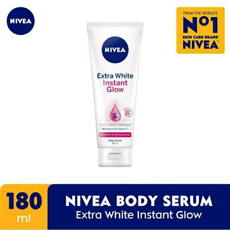Jual Nivea Instant Glow 180 Ml Body Serum Extra White Instant Glow