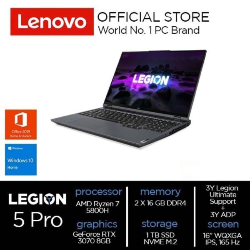Jual LENOVO Laptop Legion 5 Pro / AMD Ryzen 7 / 32GB RAM / 1TB SSD / 16 ...