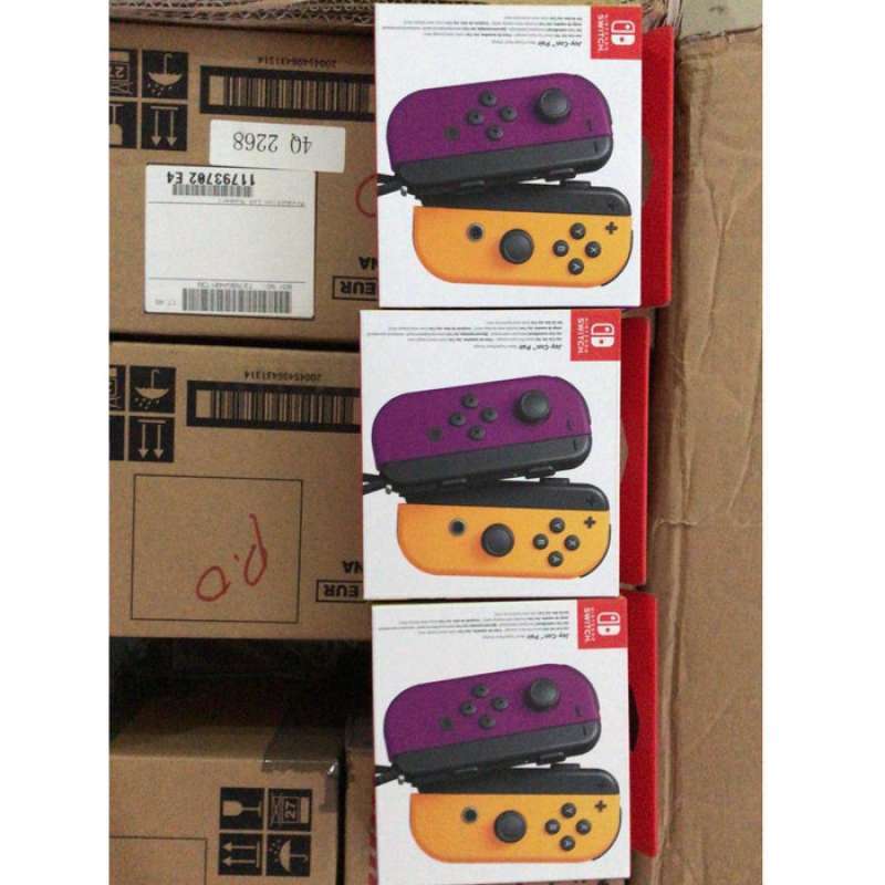 Jual Joycon Purple & neon orange Nintendo Switch di Seller Mikazu Store ...