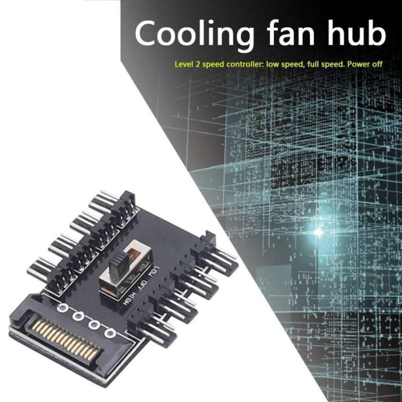 Jual Sata To Pwm Splitter 8 Port Power Fan 3 Pin Pwm From Sata Power Di ...